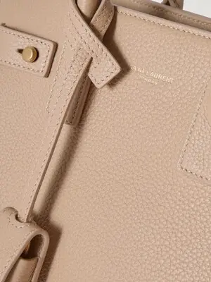Saint Laurent Sac De Jour Nano Textured-leather Tote - Neutrals