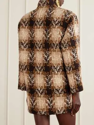 Saint Laurent Checked Wool-blend Tweed Jacket
