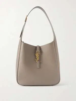 Saint Laurent Le 5 À 7 Leather Shoulder Bag - Gray