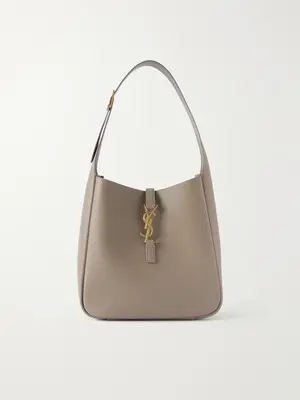 Saint Laurent Le 5 À 7 Leather Shoulder Bag - Gray