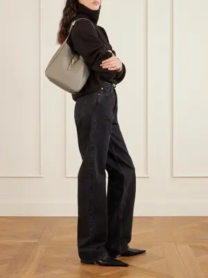 Saint Laurent Le 5 À 7 Leather Shoulder Bag - Gray