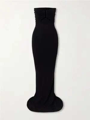 Rick Owens Allanah Strapless Draped Maxi Dress