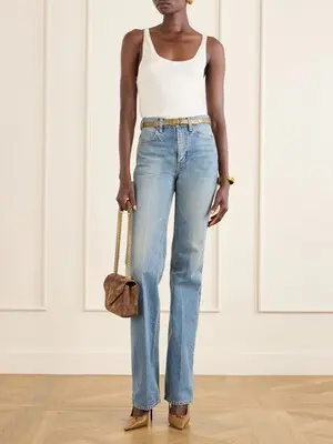 Saint Laurent Loulou Mini Matelassé Shoulder Bag - Brown