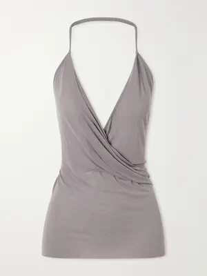 Rick Owens Draped Jersey Tank - Gray