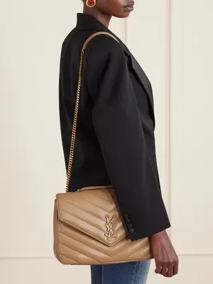 Saint Laurent Loulou Large Matelassé Leather Shoulder Bag