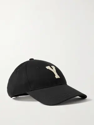 Saint Laurent Appliquéd Cotton-twill Baseball Cap