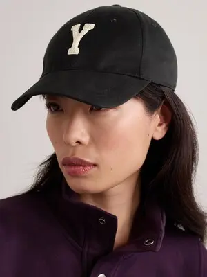 Saint Laurent Appliquéd Cotton-twill Baseball Cap