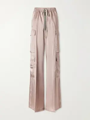 Rick Owens Charmuse Wide-leg Cargo Pants - Pink