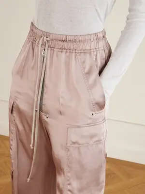 Rick Owens Charmuse Wide-leg Cargo Pants - Pink