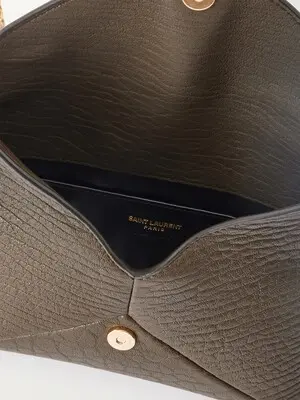 Saint Laurent Cassandre Textured-leather Shoulder Bag
