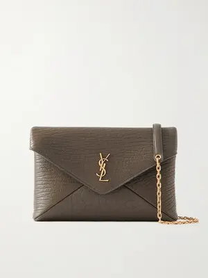 Saint Laurent Cassandre Textured-leather Shoulder Bag
