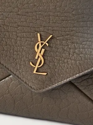 Saint Laurent Cassandre Textured-leather Shoulder Bag