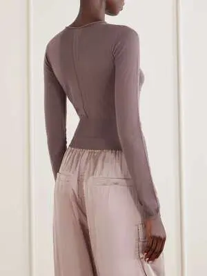 Rick Owens Cropped Cut-out Virgin Wool Sweater