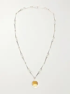 LOREN STEWART Sterling Silver And Citrine Necklace