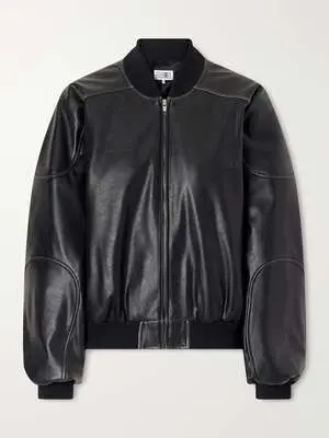 MAISON MARGIELA Leather-effect Jacket - Black