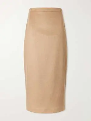 Max Mara Wool Midi Skirt - Camel