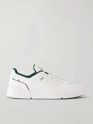 On Roger Leather Tennis Sneakers - White
