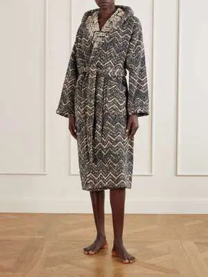 Missoni Azul Hooded Cotton Robe