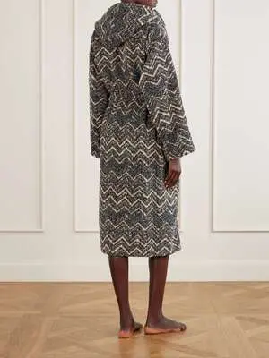Missoni Azul Hooded Cotton Robe