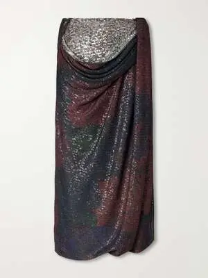 MAISON MARGIELA Sequined Satin Midi Skirt