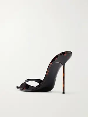 Paris Texas Lidia 105 Animal-print Patent-leather Mules