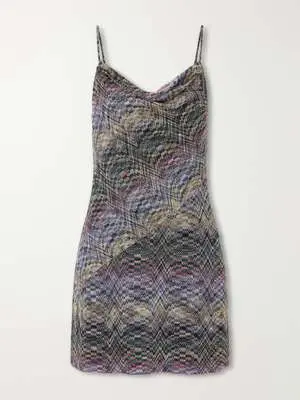 Missoni Metallic Crochet Mini Dress - Multi