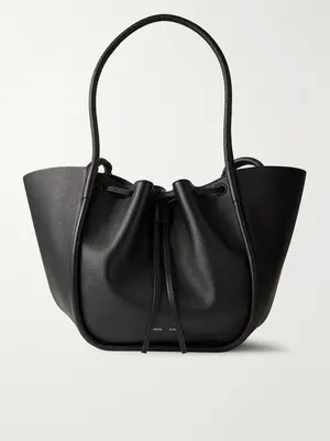 Proenza Schouler Large Ruched Leather Tote - Black