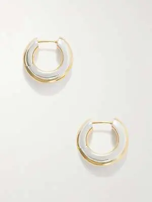 Lié Studio The Eleonora 18-karat Gold-plated Earrings - Silver