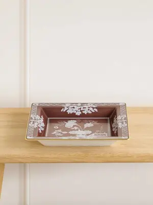 GINORI 1735 Oriente Italiano Gold-plated Porcelain Change Tray - Brown