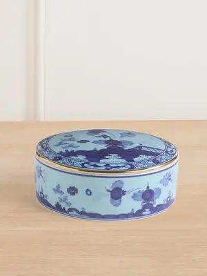 GINORI 1735 Oriente Italiano Porcelain Jewelry Box - Blue