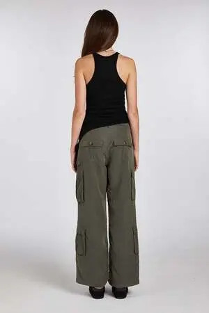 Sab Studio Asymmetric Ruched Racerback Tank Top