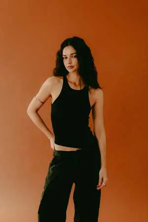 Sab Studio Asymmetric Ruched Racerback Tank Top