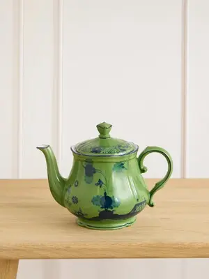 GINORI 1735 Oriente Italiano Ceramic Teapot - Green