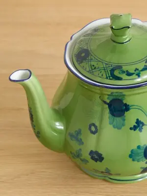 GINORI 1735 Oriente Italiano Ceramic Teapot - Green