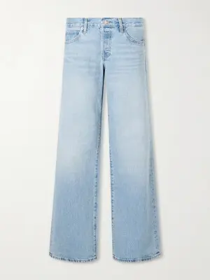 FRAME FRAME Gray Low-Rise Wide-Leg Jeans Blue