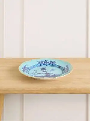 GINORI 1735 Oriente Italiano Porcelain Dessert Plate - Bright Blue