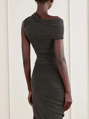 CORTANA Myia Asymmetrical Crepe Blouse