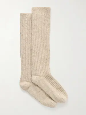 Brunello Cucinelli Ribbed Knit Socks - Neutrals
