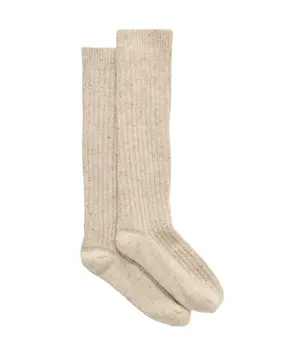 Brunello Cucinelli Ribbed Knit Socks - Neutrals