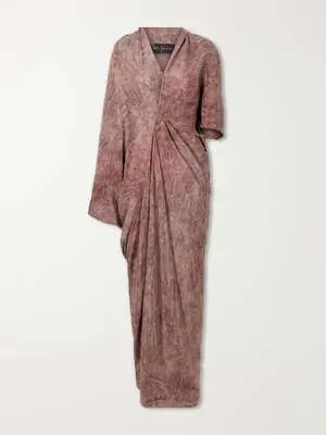 CORTANA Mayu Satin Midi Dress