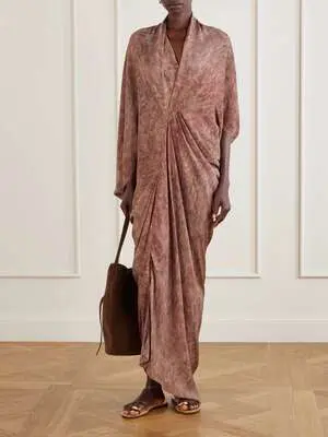 CORTANA Mayu Satin Midi Dress