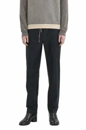 MAISON MARGIELA Cotton Nylon Silk Drawstring Trousers - Blue
