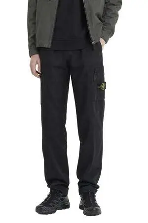 Stone Island 3100015 Cotton Ripstop Cargo Pants - Black