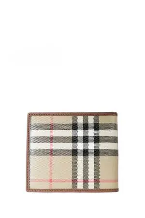 Burberry Check Bifold Wallet - Beige