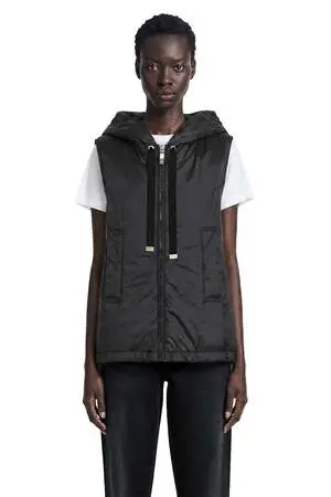 Max Mara Padded Water-repellent Hooded Gilet - Beige