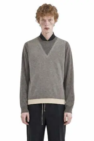 MAISON MARGIELA Fused Knit Wool Crewneck Sweater