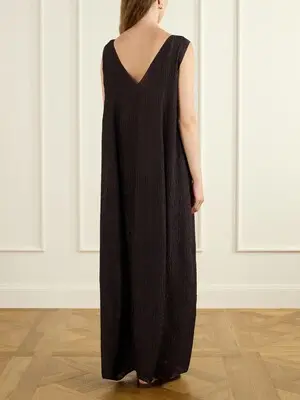 CORTANA Anhelo Crinkled Silk-chiffon Maxi Dress