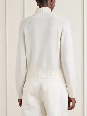ALLUDE Mock-neck Cashmere Sweater