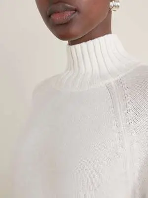 ALLUDE Mock-neck Cashmere Sweater