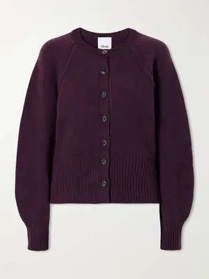ALLUDE Cashmere Cardigan - Plum